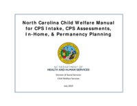North Carolina Child Welfare Manual for CPS Intake, CPS Assessments, In ...